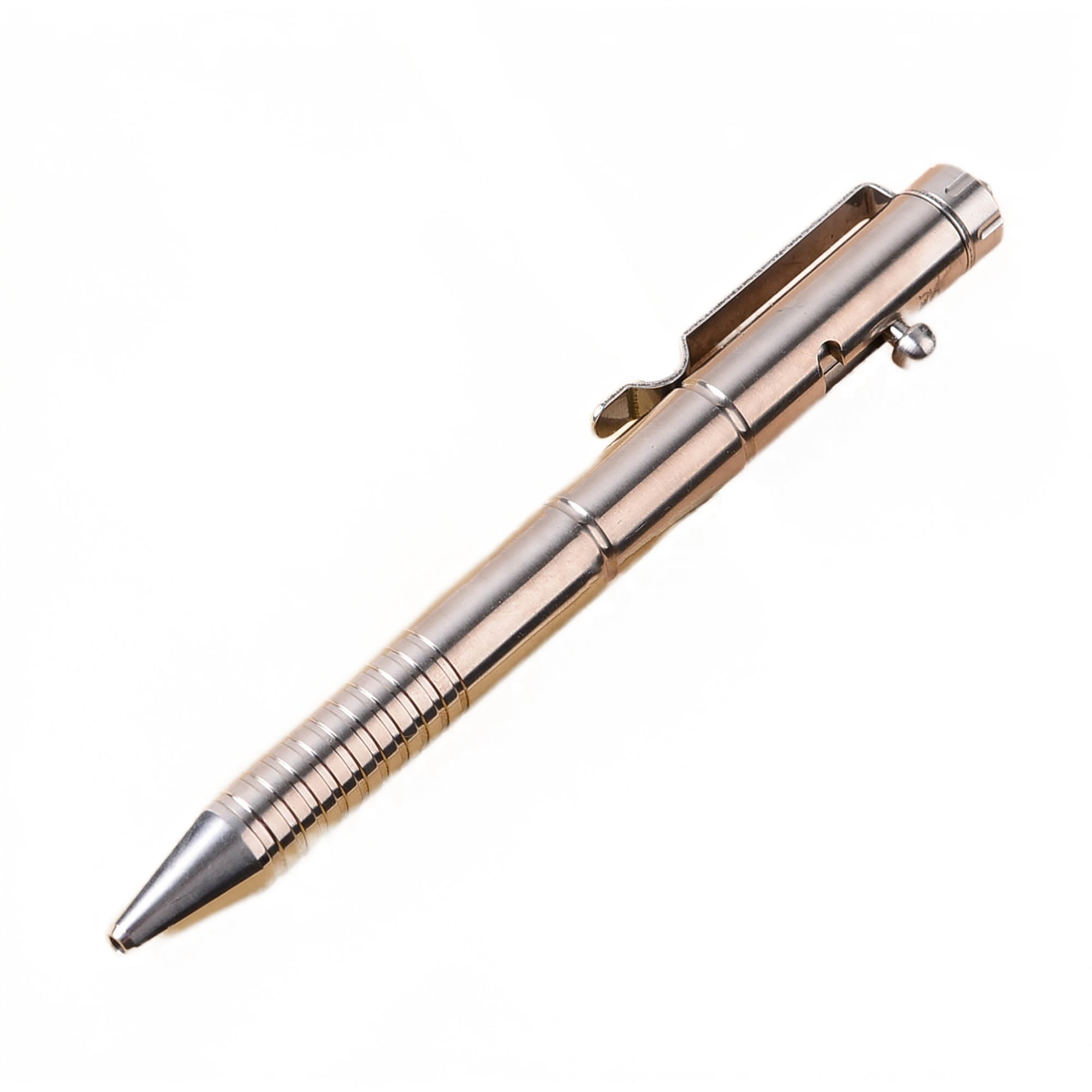 Titanium pen Push action Business Signature Pen EDC Gear with Glasses ...