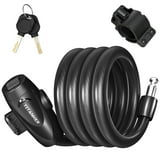 Titanker, Bike Lock Cable, 4ft, 1/2 inch Steel with Mounting Bracket ...