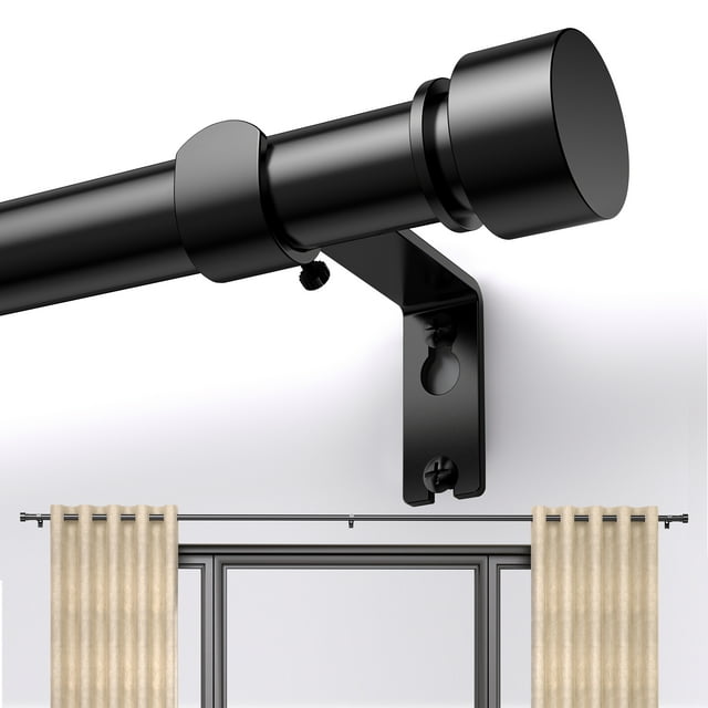 Titanock Short Curtain Rod 17 to 30 inch, Thick Rod, Adjustable and ...