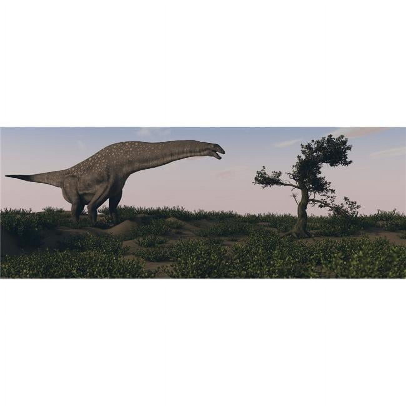Titanosaurus Standing Grazing in Swamp Grassland Poster Print - 23 x 8 - Walmart.com