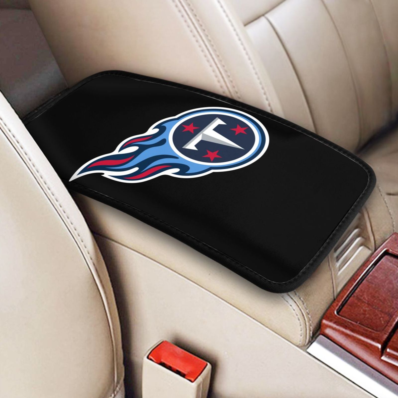 Titans Football Team Custom Car Armrest Cover, As A Gift For Loyal Fans ...