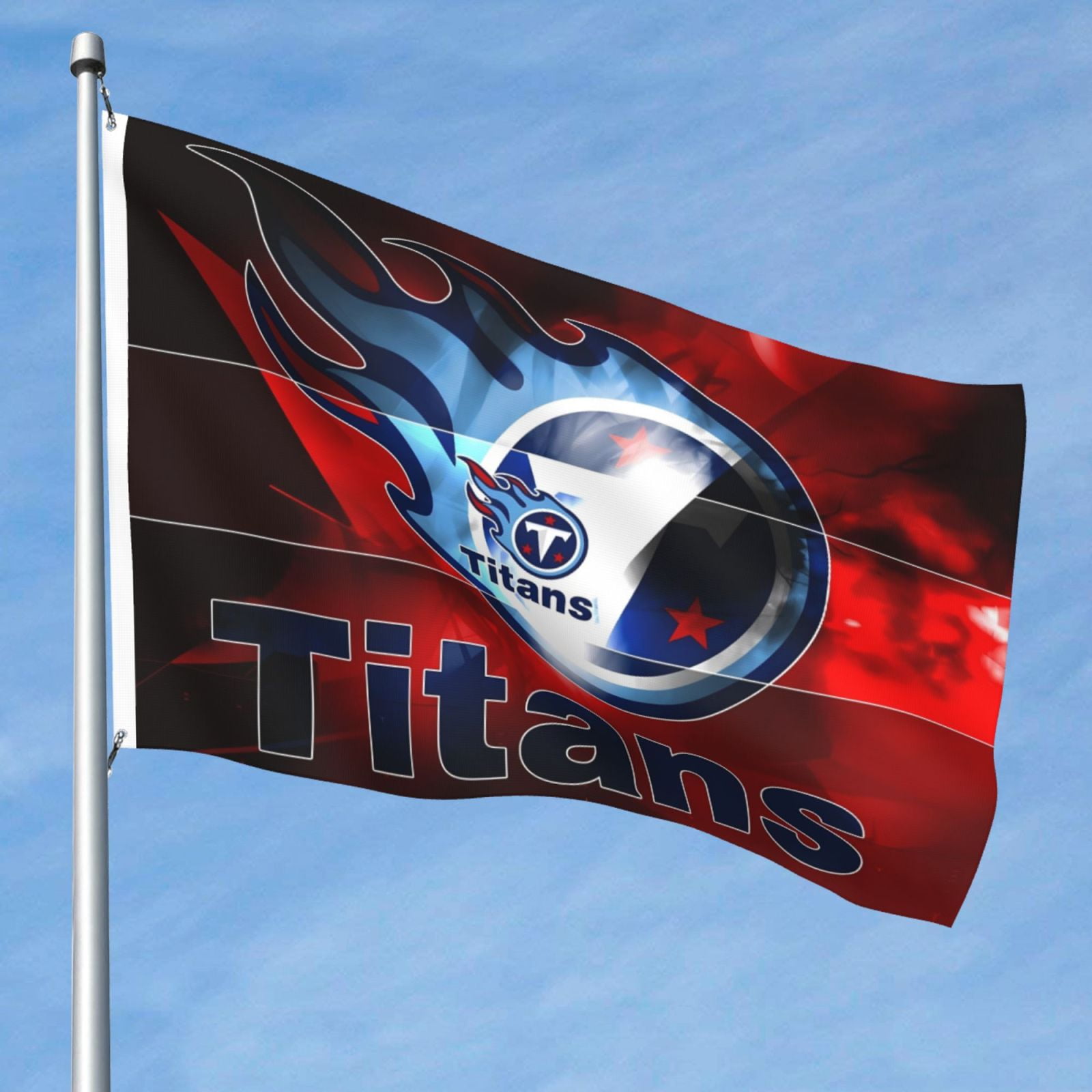 Titans Football Team Double-Sided Flag 5x8ft, Garden Hanging Flag, Game Support Flag, Football ...