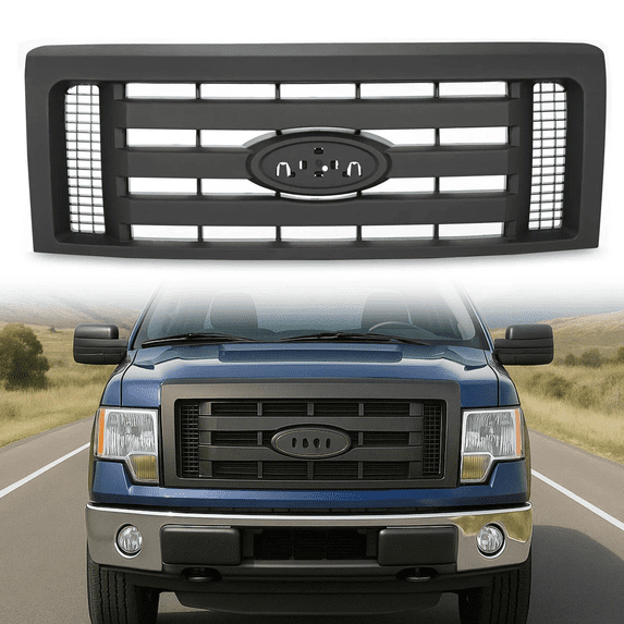 Titans Motors 2009–2014 Ford F-150 Front Grille Black – XL Style Direct ...
