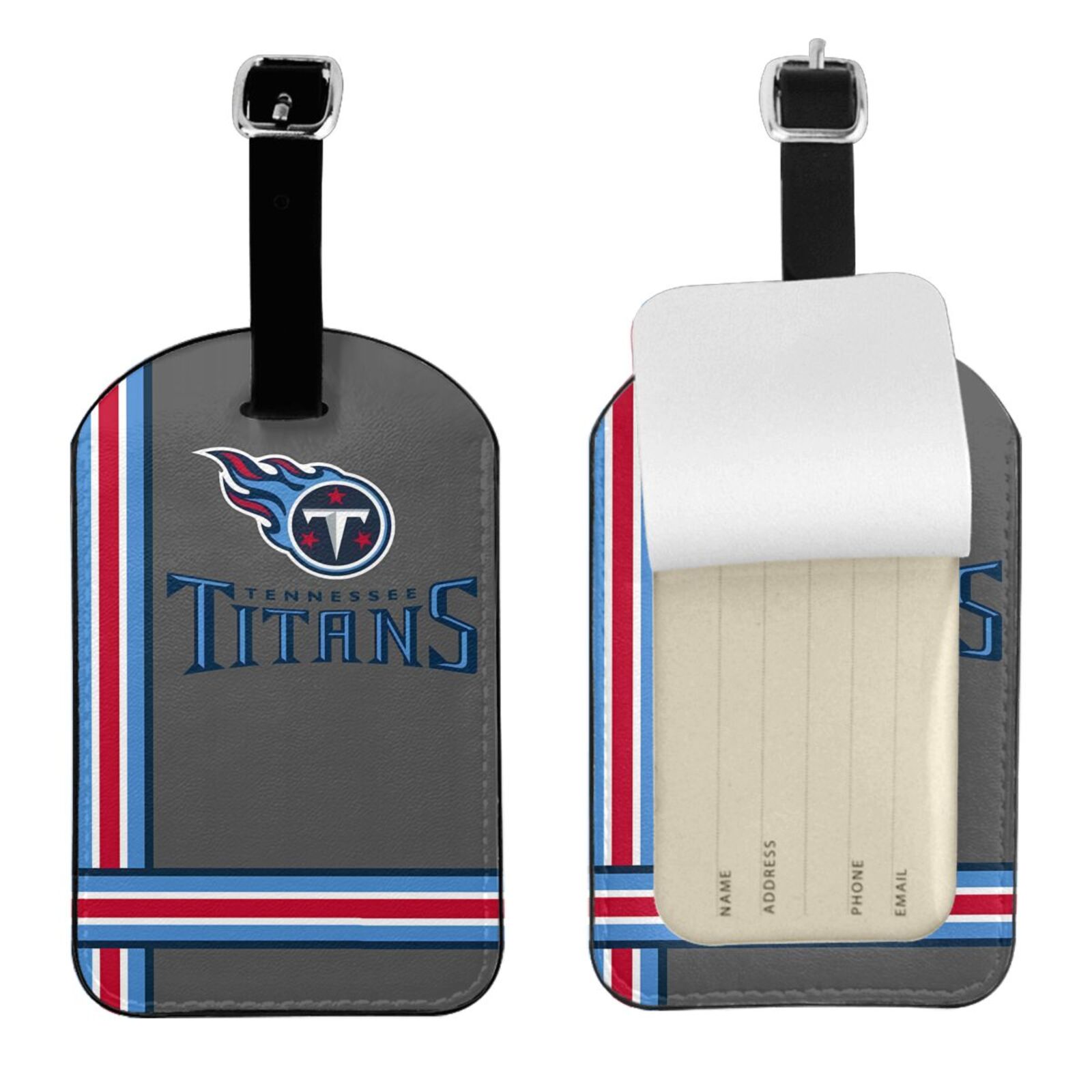 Titans leather luggage tag hangtag, unisex luggage tag, football team ...