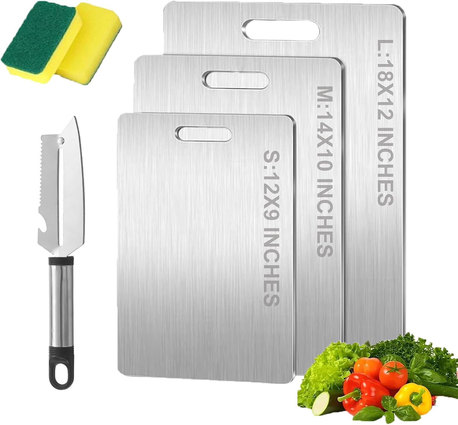 Titanware 100% Pure Titanium Cutting Boards for Kitchen, Evolo Titanium ...