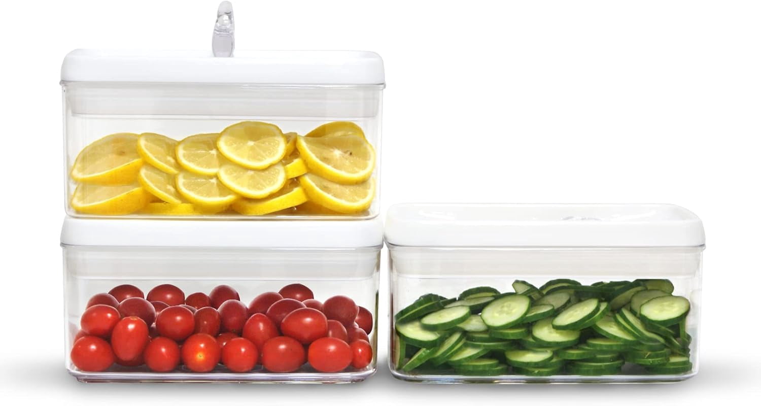 Tite Food Storage Containers With Lid 5" LARGE Airtight Ring Lock Flip ...