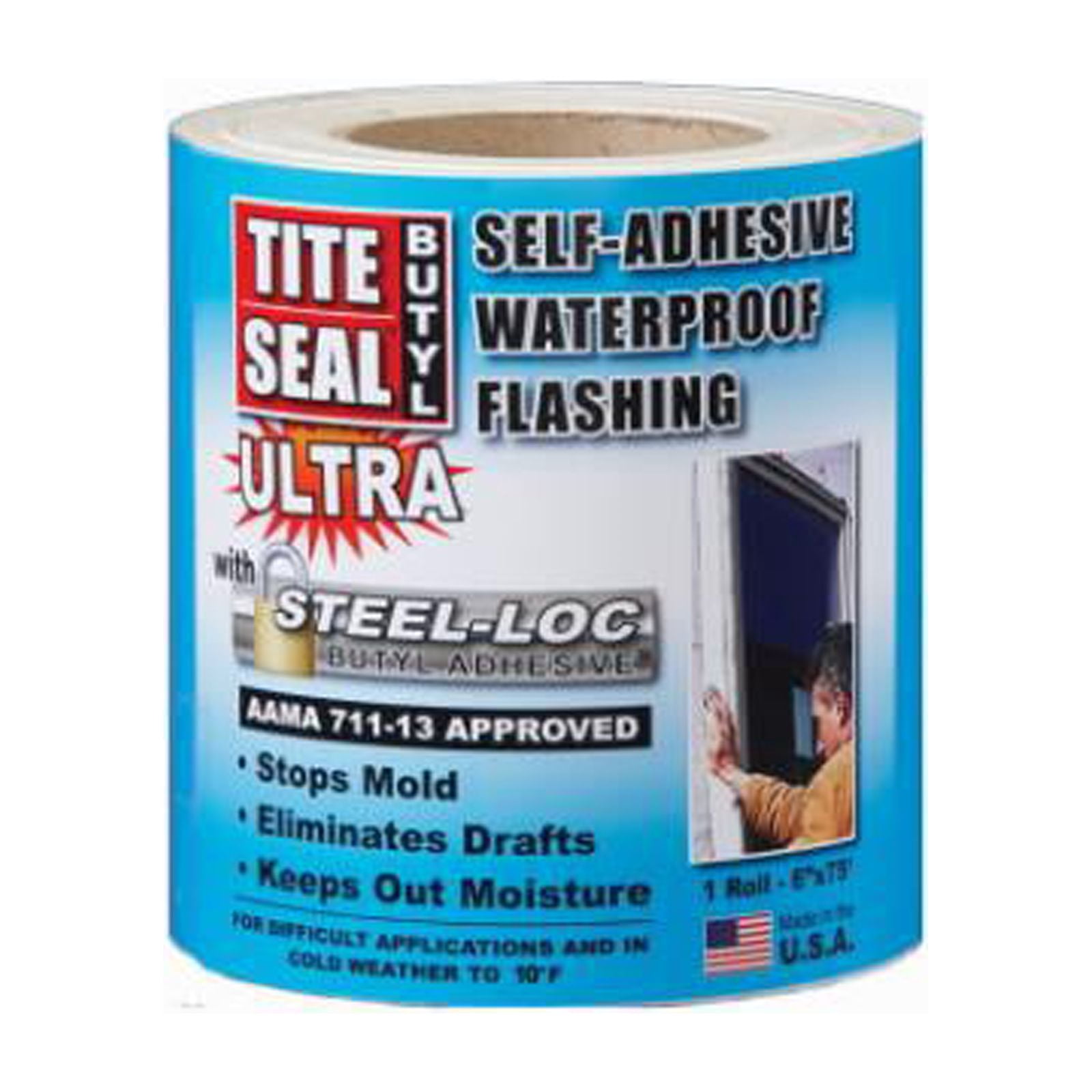 Tite Seal™ Butyl TSBULTRA675 Flashing, Self-Adhesive, Waterproof, White ...