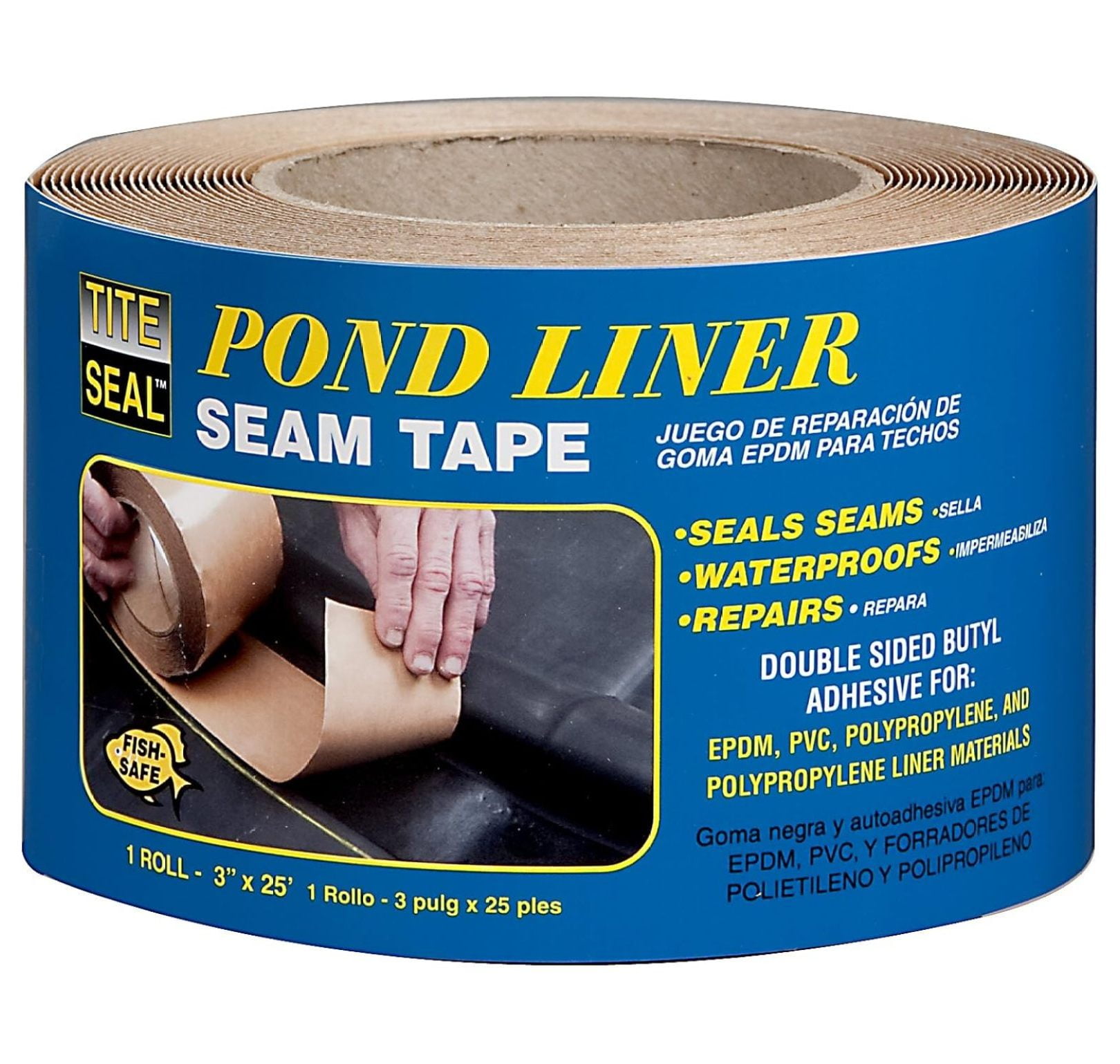 Tite Seal PLST325 Self Adhesive Double Sided Butyl Pond Seam Tape, 3 ...