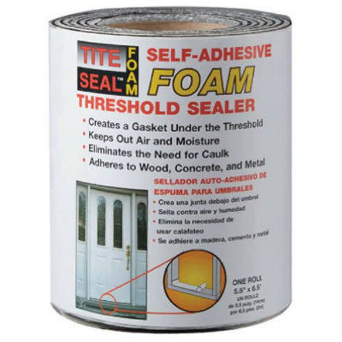 Tite-Seal TSFM65 Self-Adhesive Foam Threshold Sealer, 5.5" x 6.5', Each ...