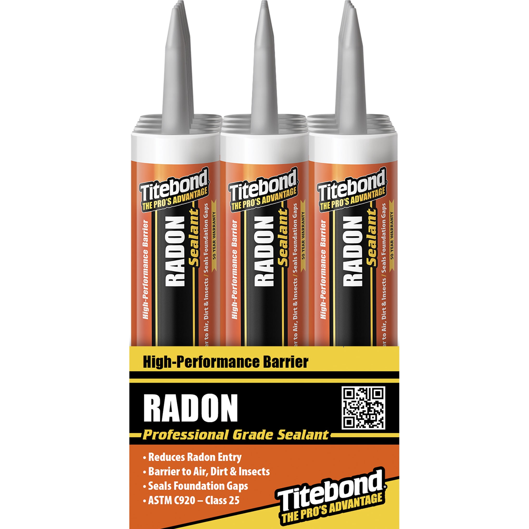 Titebond Radon Sealant, Concrete Gray 10.1 Oz (12 Pack) – 3251 ...