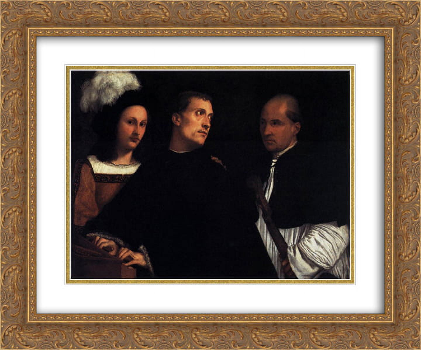 Titian 2x Matted 24x20 Gold Ornate Framed Art Print 'The Concert ...