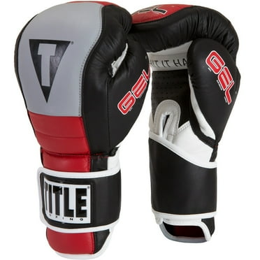 Title Boxing Black Blast Hook and Loop Training Gloves - 14 oz. - Black ...