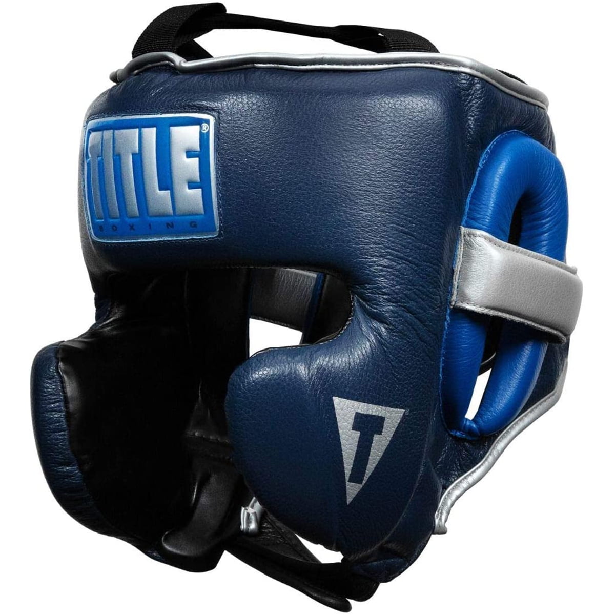 Title Boxing Royalty Leather Training Headgear - Large - Royal/Navy ...