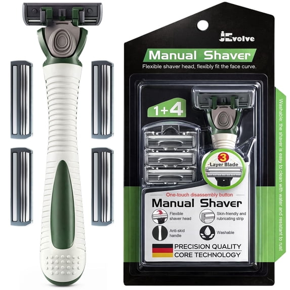 Title: JEVOLVE Razors for Men with 3-Layer Blades | Flexible Pivot Head ...