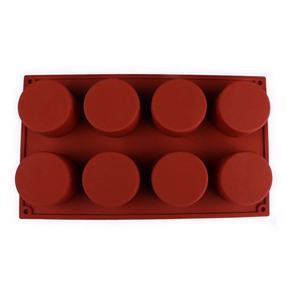 Title Round Flexible Silicone Cake Mold, 8-Cavity Cookie Mold With Non ...