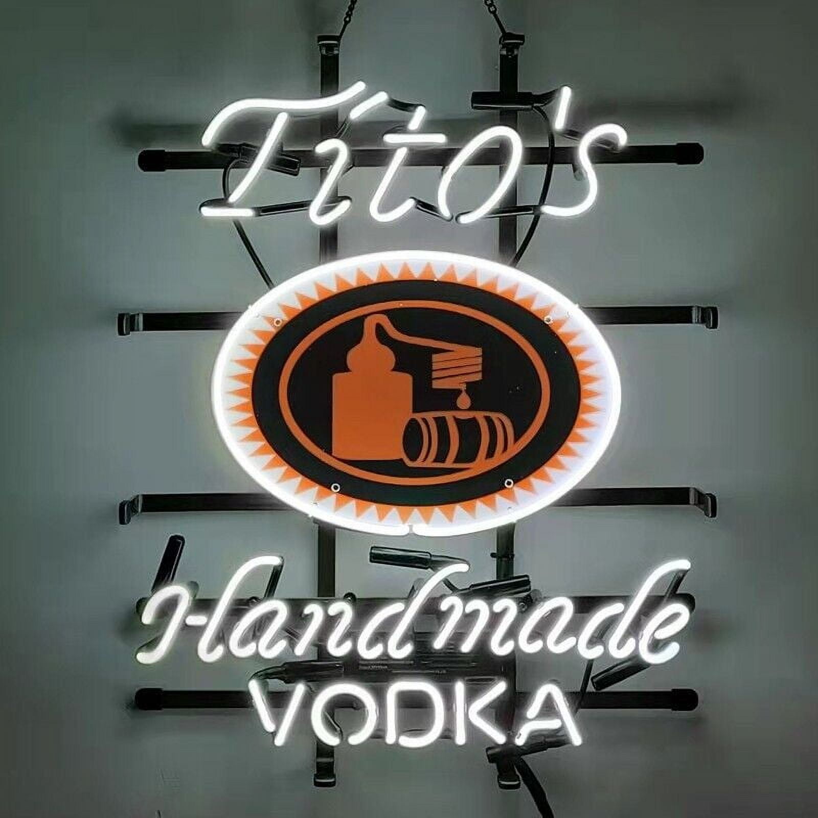 Tito's Handmade Vodka Beer Neon Sign Light Real Glass Beer Bar Pub ...