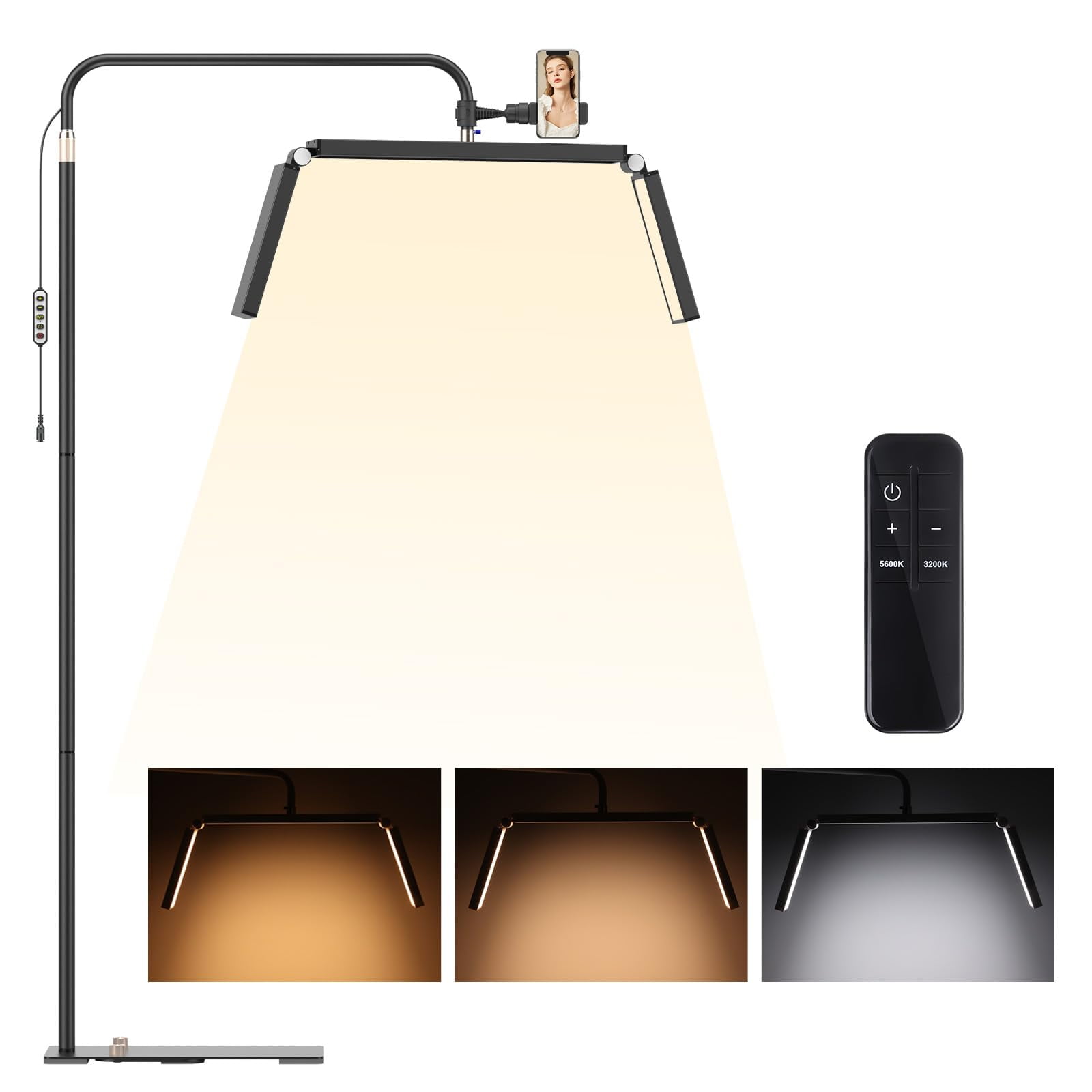 Titoe Lash Light for Eyelash Extensions, Foldable Half Moon Light Lamp ...