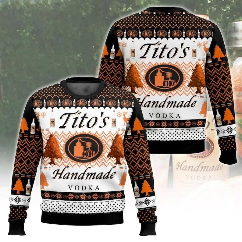Titos Vodka Sweater, Titos Handmade Ugly Sweater, Tito Handmade Xmas ...