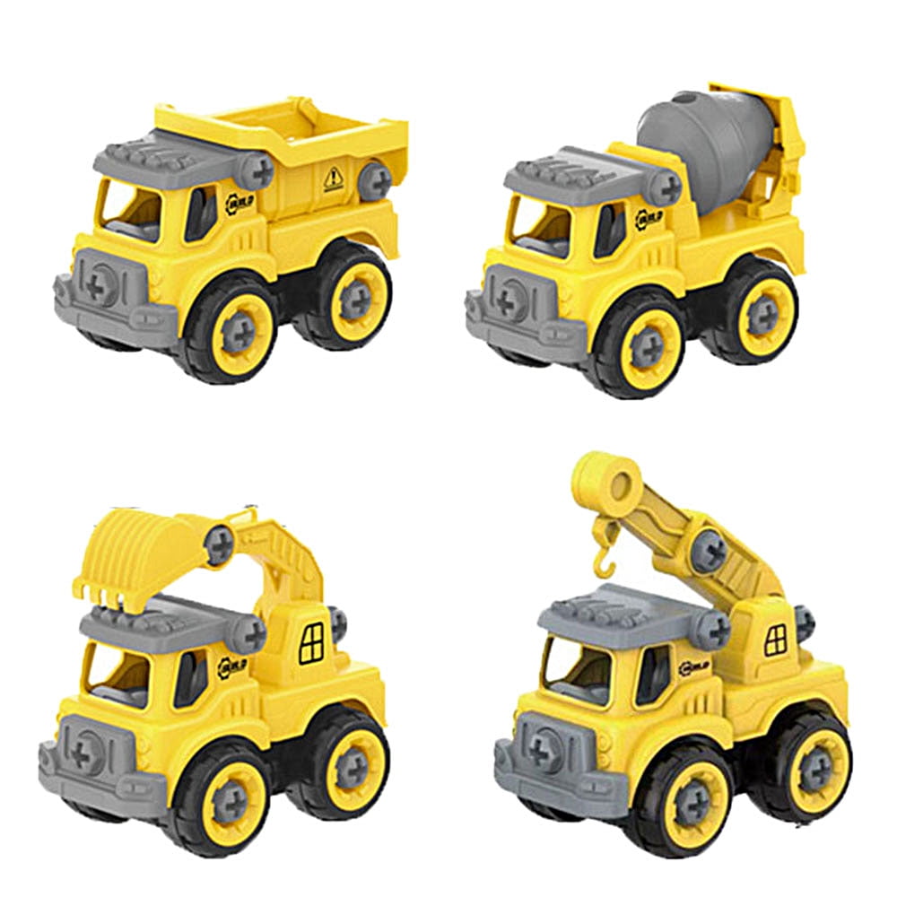 Titoumi Construction Vehicles Toy Set - 4-Piece Non-Toxic DIY Take ...