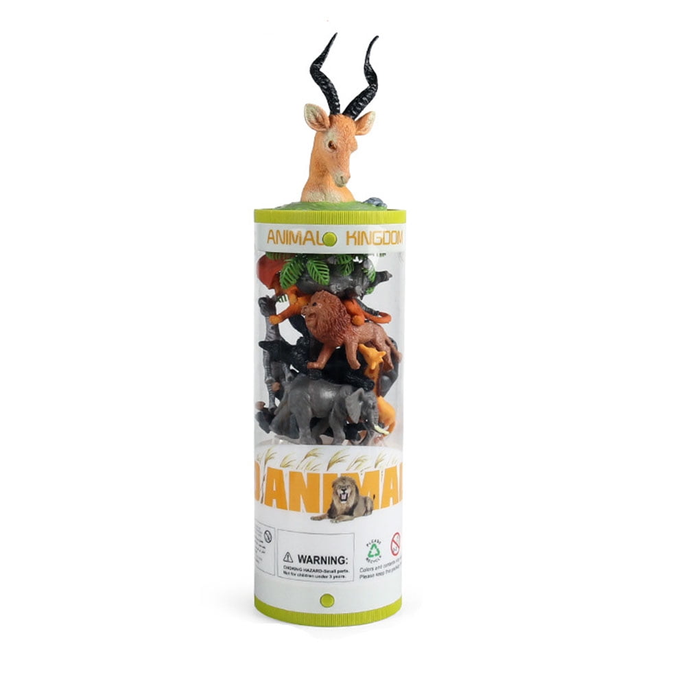 Titoumi KIDS Mini Wild Animals 15-Pcs Figure Set - Realistic Sensory ...