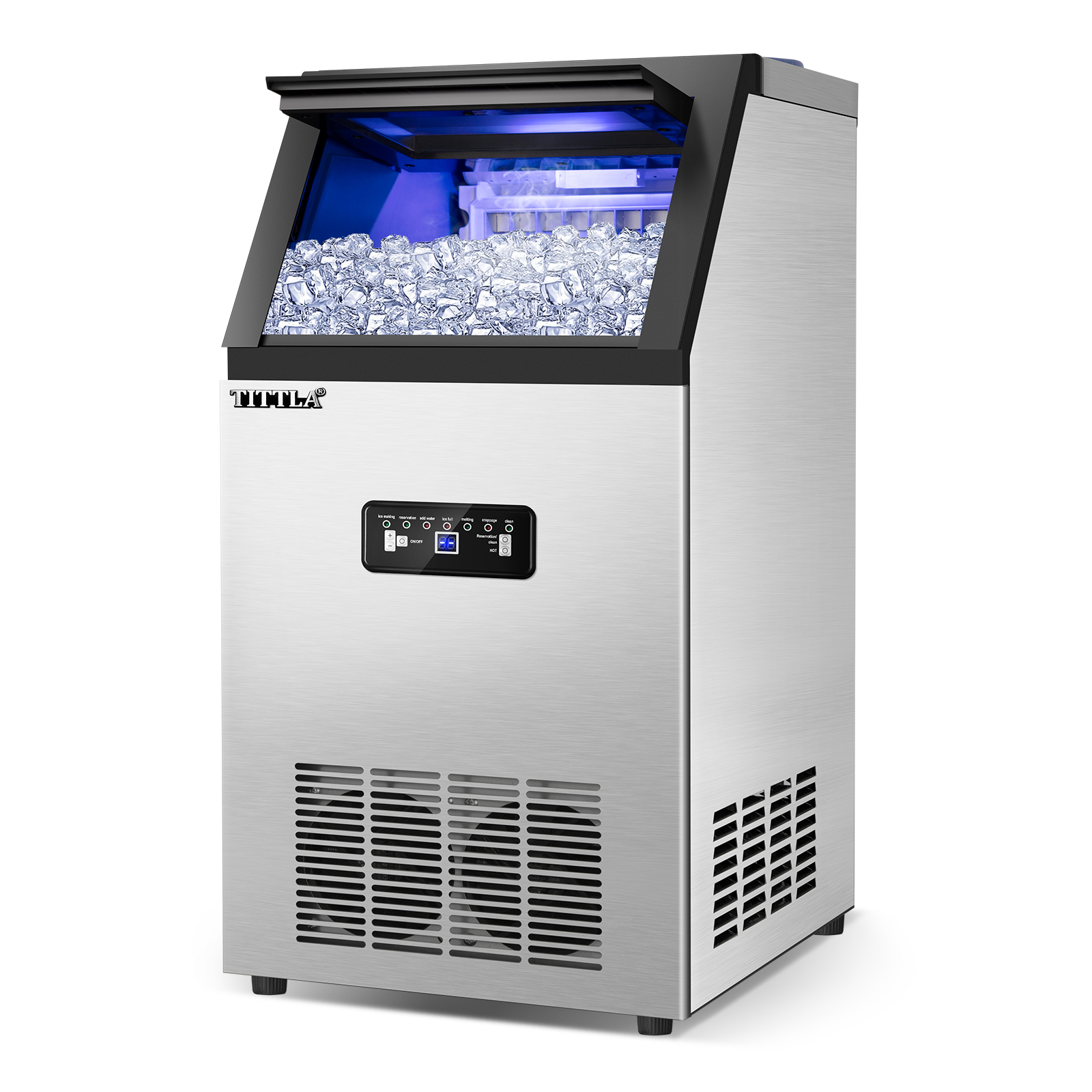 Zimtown Commercial Ice Machine, 110LBS/24H Automatic Freestanding Ice ...