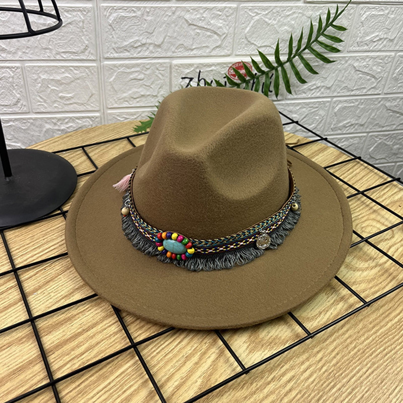 Tittly Cowboy Hat Wide Brim Hats Fashionable Fedora Fedoras Men Wide For Women Dress Hat Womens ...