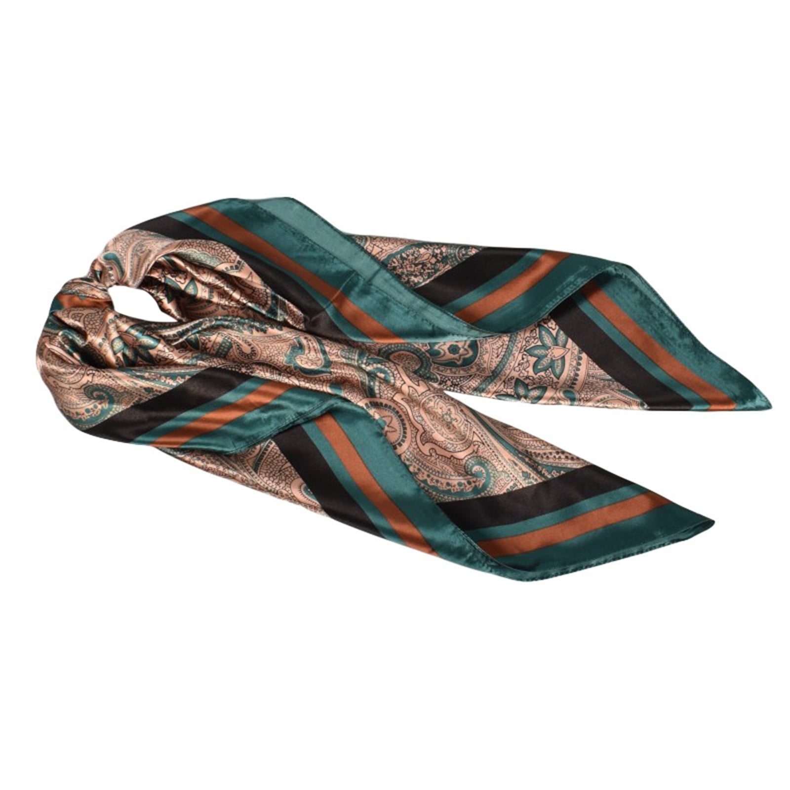 Tittly Silk Scarf Hair Scarf Satin Cashew Flower Prints Square Scarf ...
