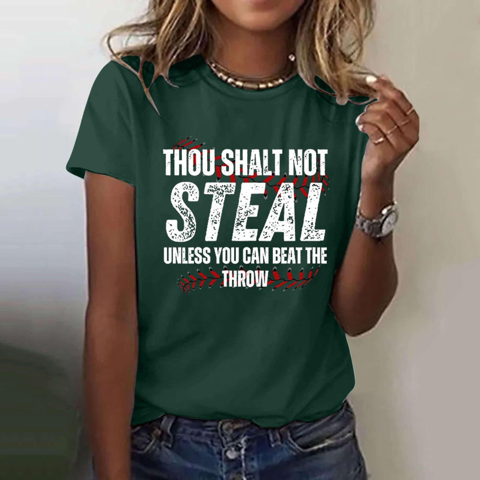 Tittly T Shirts for Women Graphic Tees Thou Shall Not Steal Unless You ...