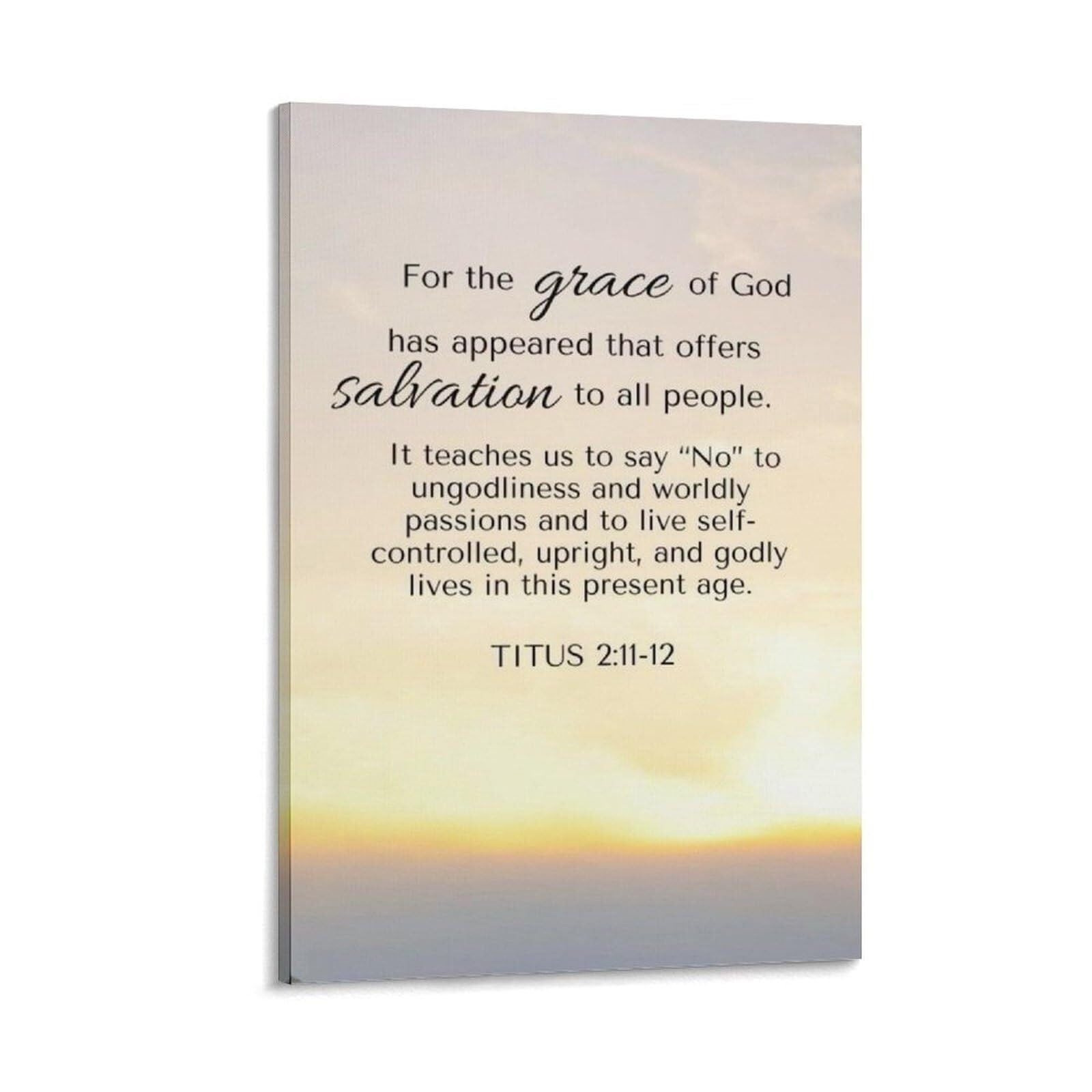 Titus 2 11 Bible Verse Wall Art Posters For Room Aesthetic Poster For ...