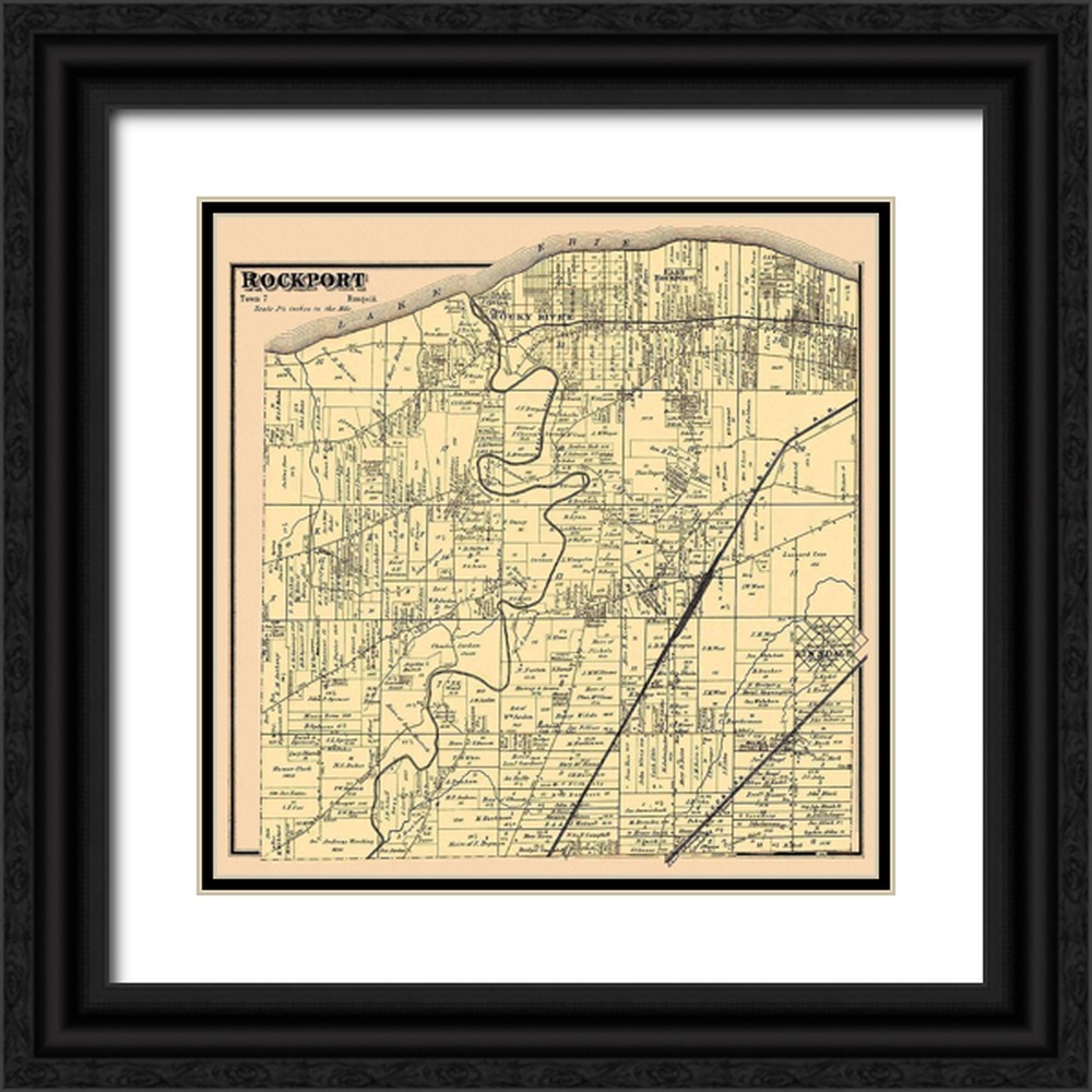 Titus 26x26 Black Ornate Wood Framed with Double Matting Museum Art ...