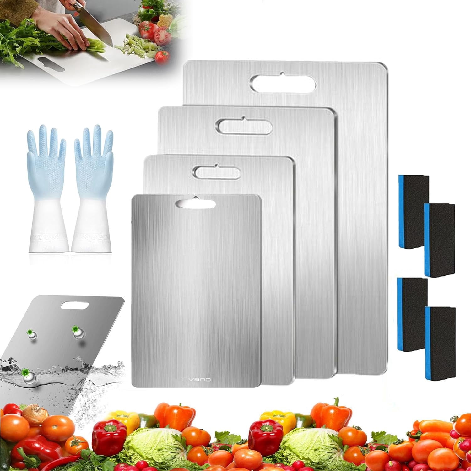 Tivano Cutting Board, Tivano Titanium Cutting Board for Kitchen and ...