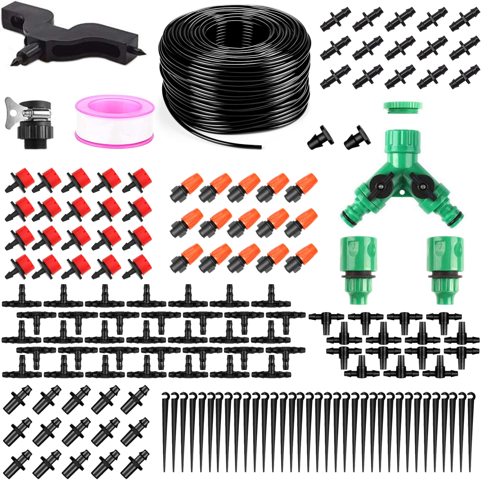 Tivddiku Drip Irrigation Kit, Garden Irrigation System, 130FT/40M DIY ...