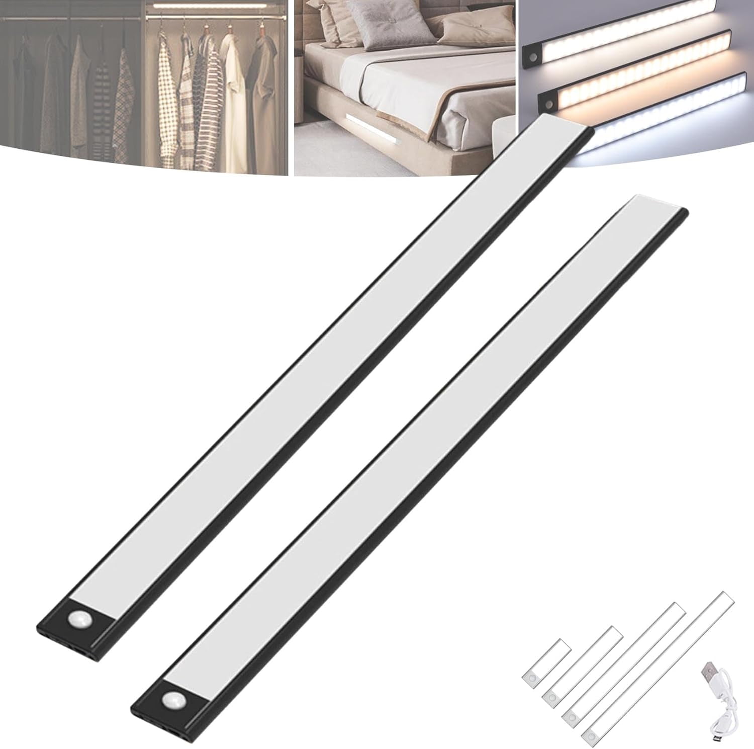 Tiverio Home Motion Sensor Lights 2Pack,2025New Upgraded Version Smart Motion Sensor LED 3.0 ...