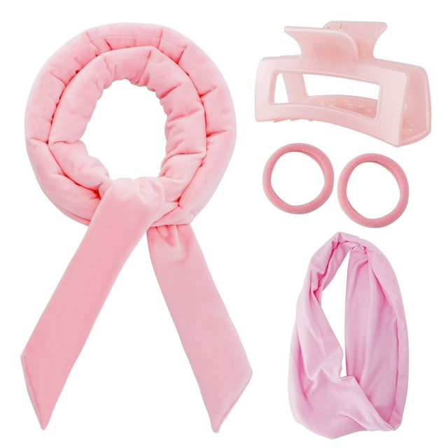 Tivlon 5 Pieces Heatless Curling Rods Set-60in Extra Long Heatless ...