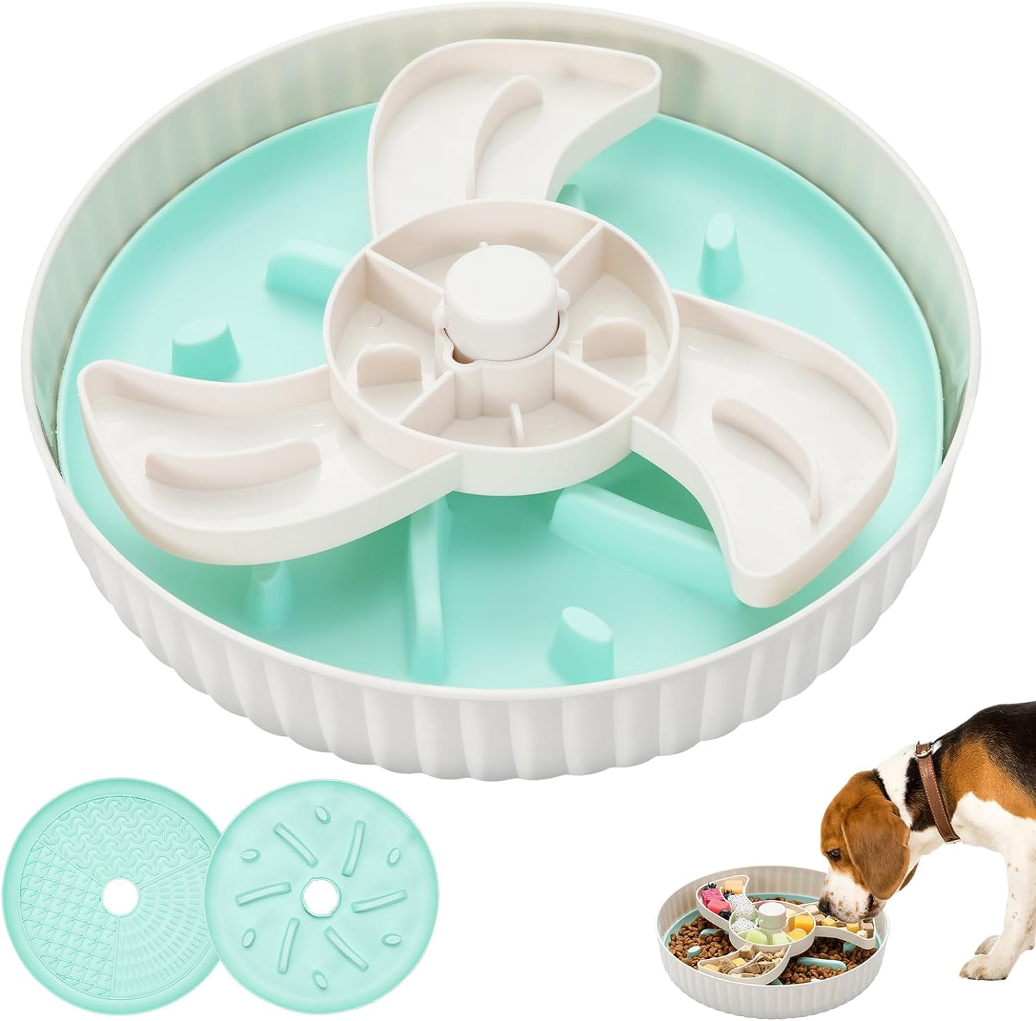 Tivray Puzzle Feeder Slow Feeder Dog Bowls, Dog Slow Feeder Bowl for ...