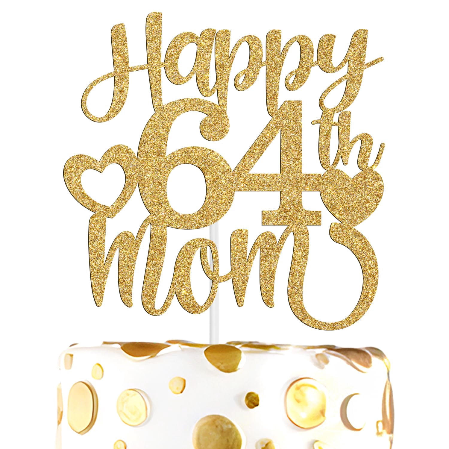 Tivurcia Happy 64thITSC Mom Cake Topper, Happy 64th Birthday for Mother ...