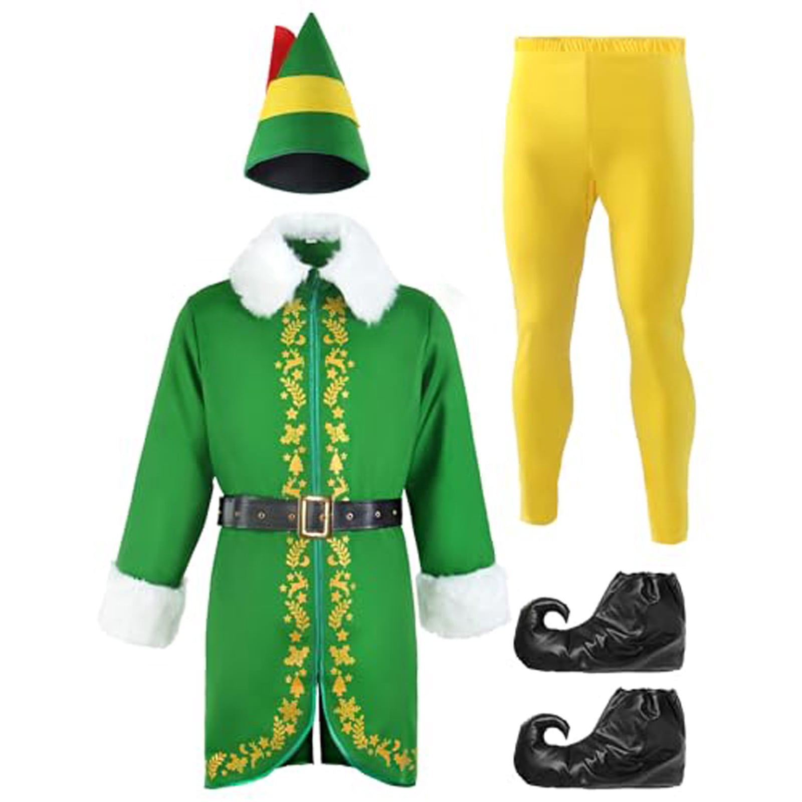 Tiweut Buddy The Elf Outfit Clothes Adult Elf Men Christmas Cloth 5 ...