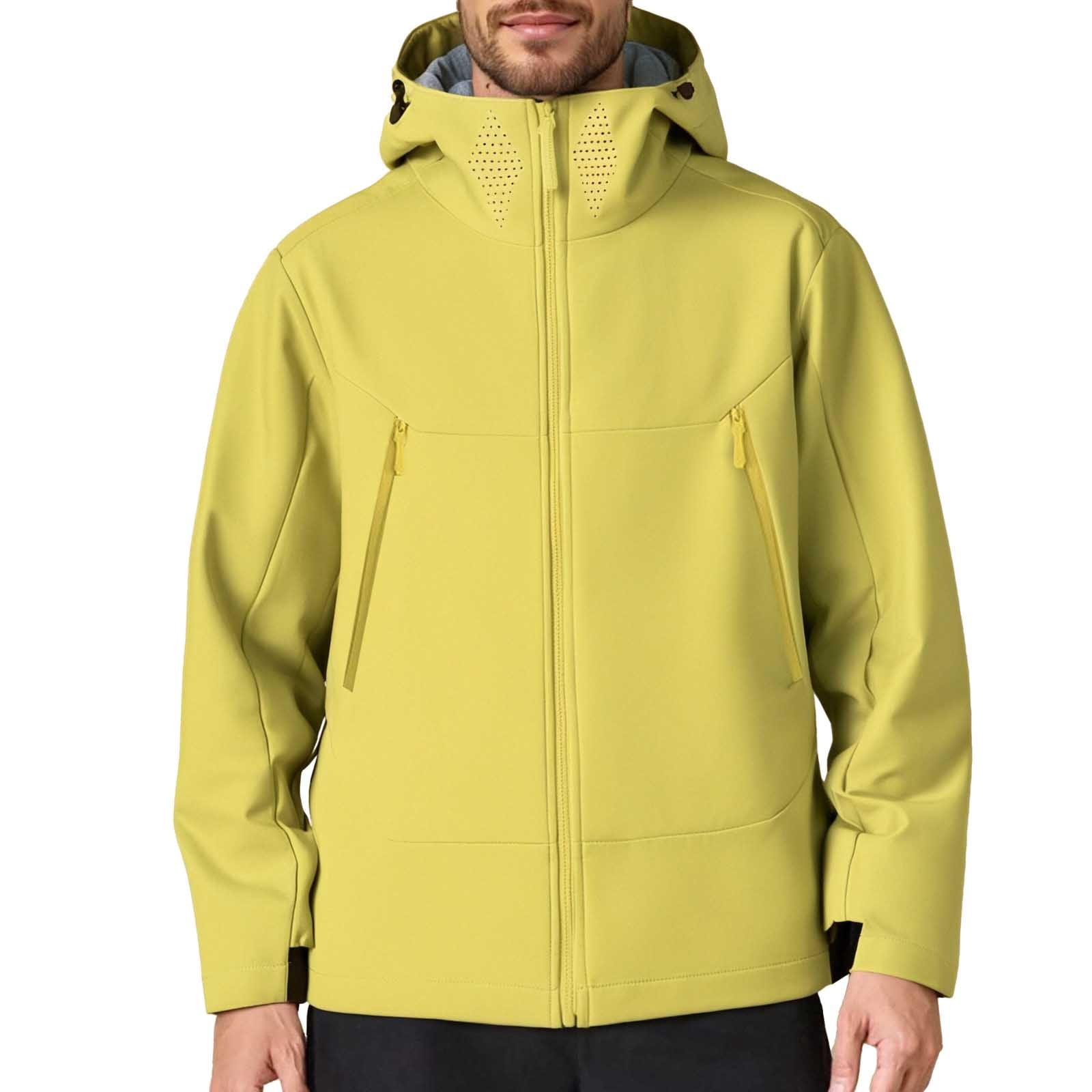 Tiweut Mens Jackets Mens Lightweight Softshell Hooded Long Sleeve ...