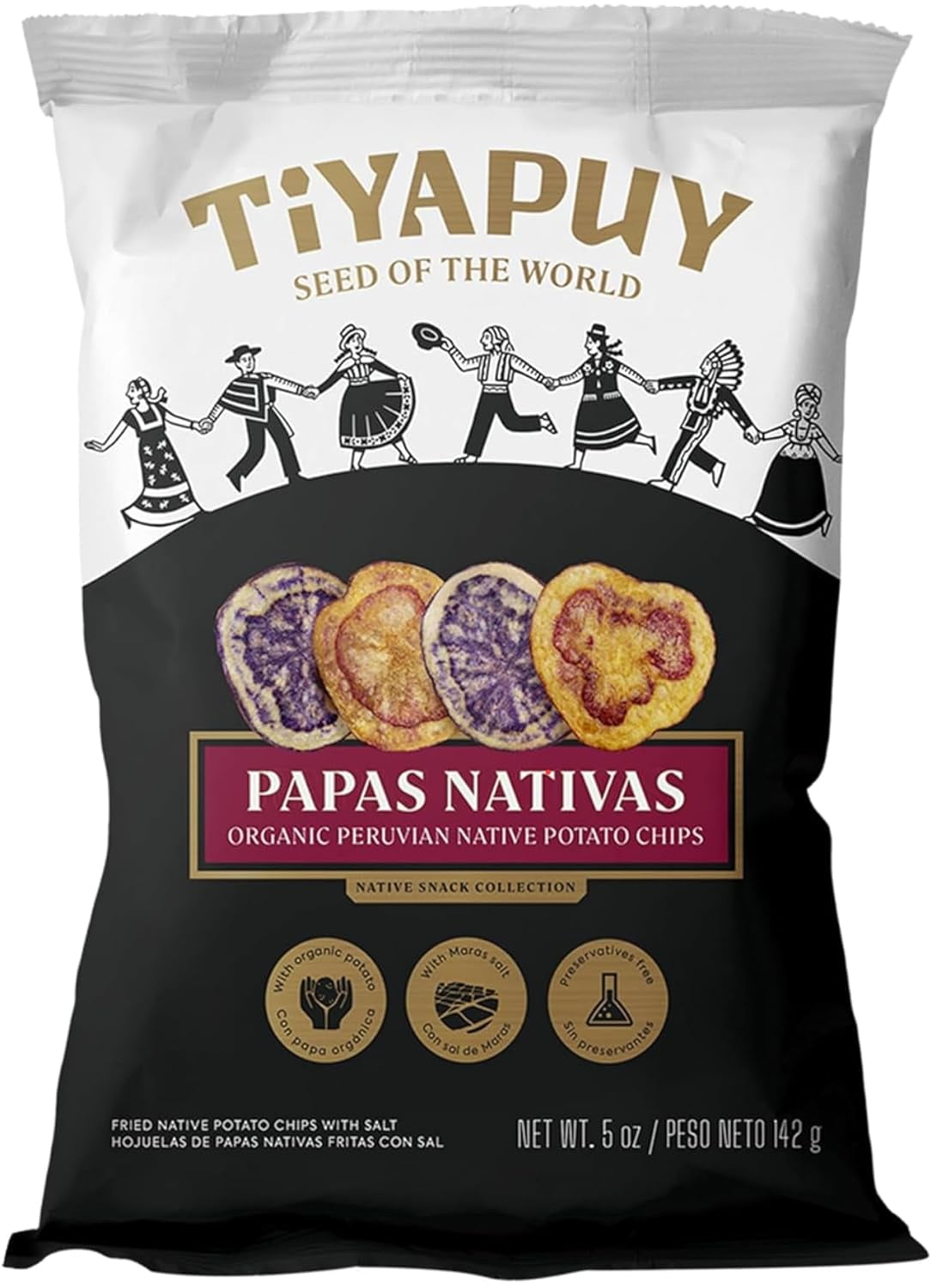 Tiyapuy Peruvian Mix Potato Chips - Naturally Gluten Oleic High Oil ...