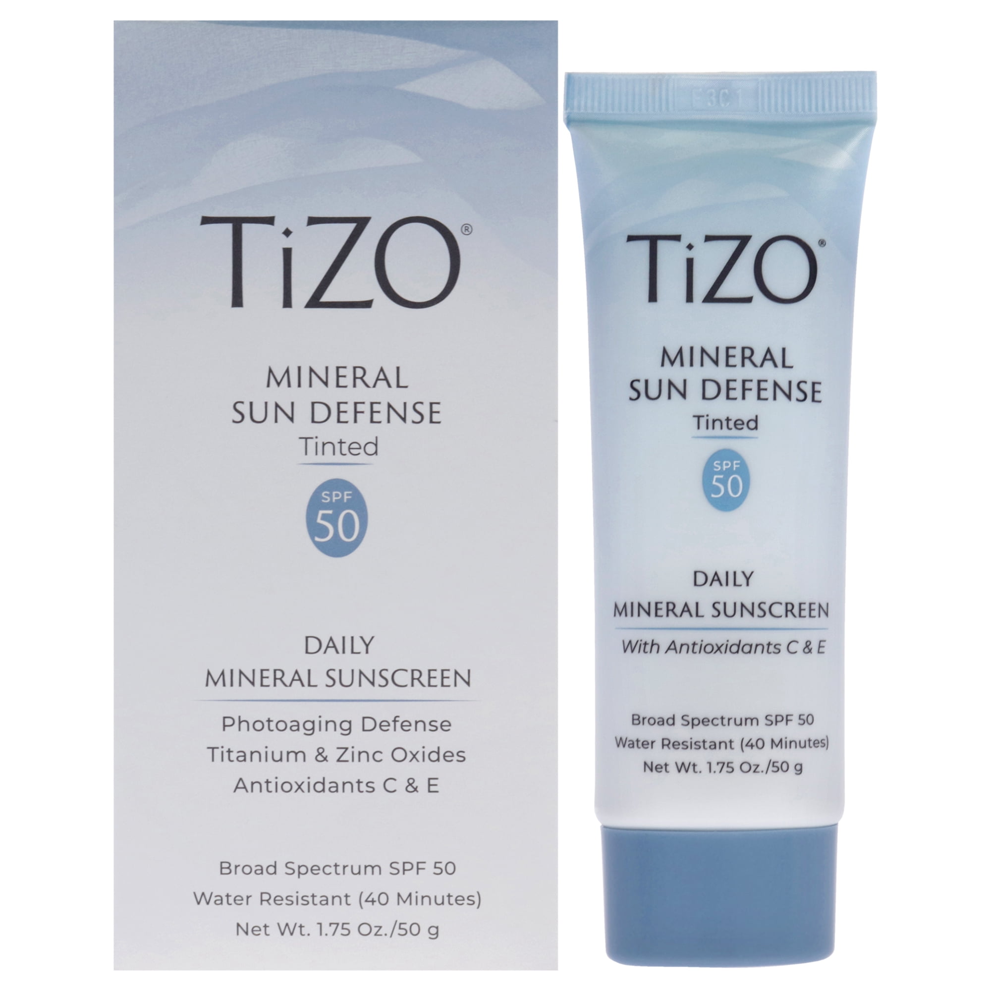 Tizo Mineral Sun Defense, Tinted Face Sunscreen, SPF 50, 1.75 oz ...