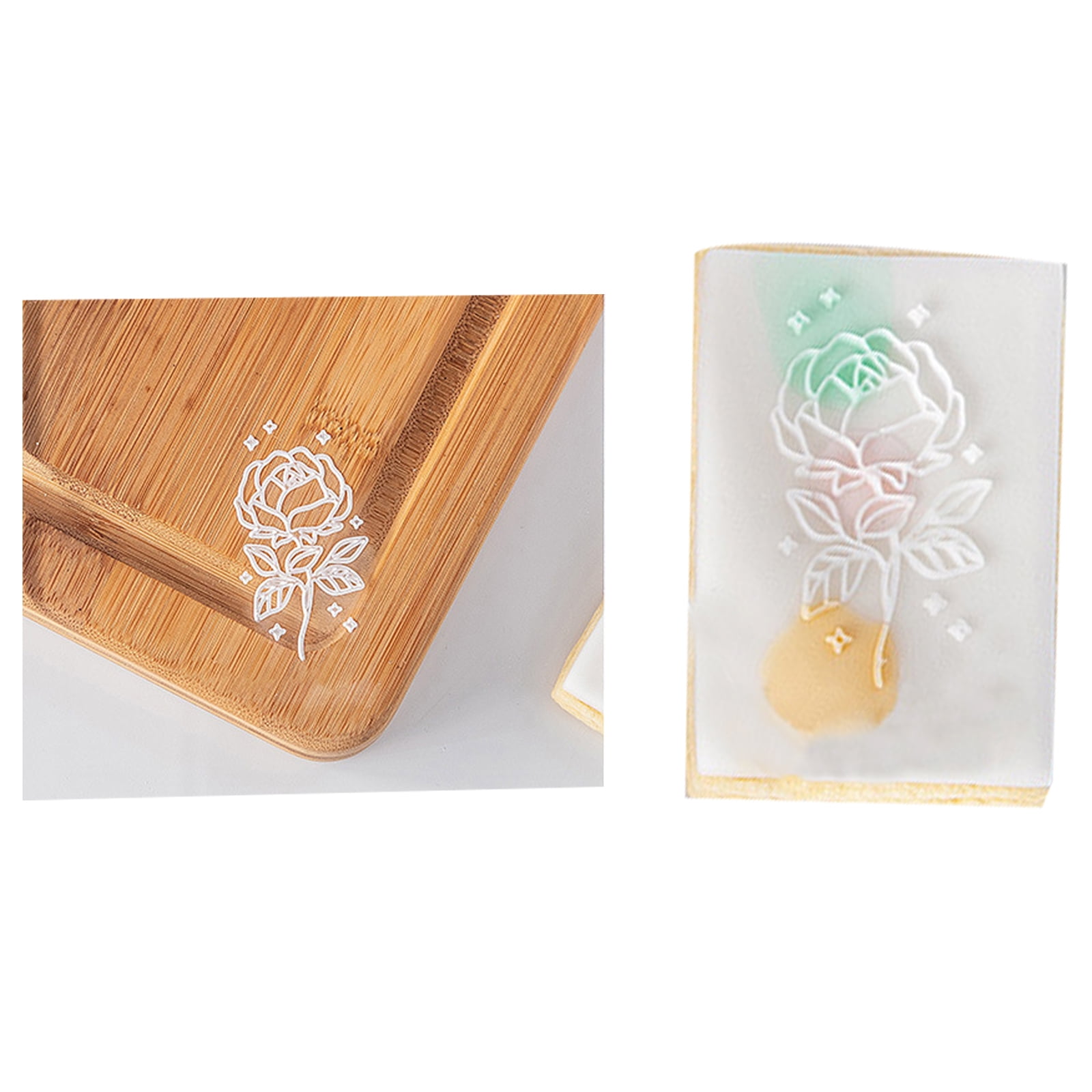 Tizuqe 1.5CM Embossed Cake Fondant Stamp Mold Embossed PLA Cake ...