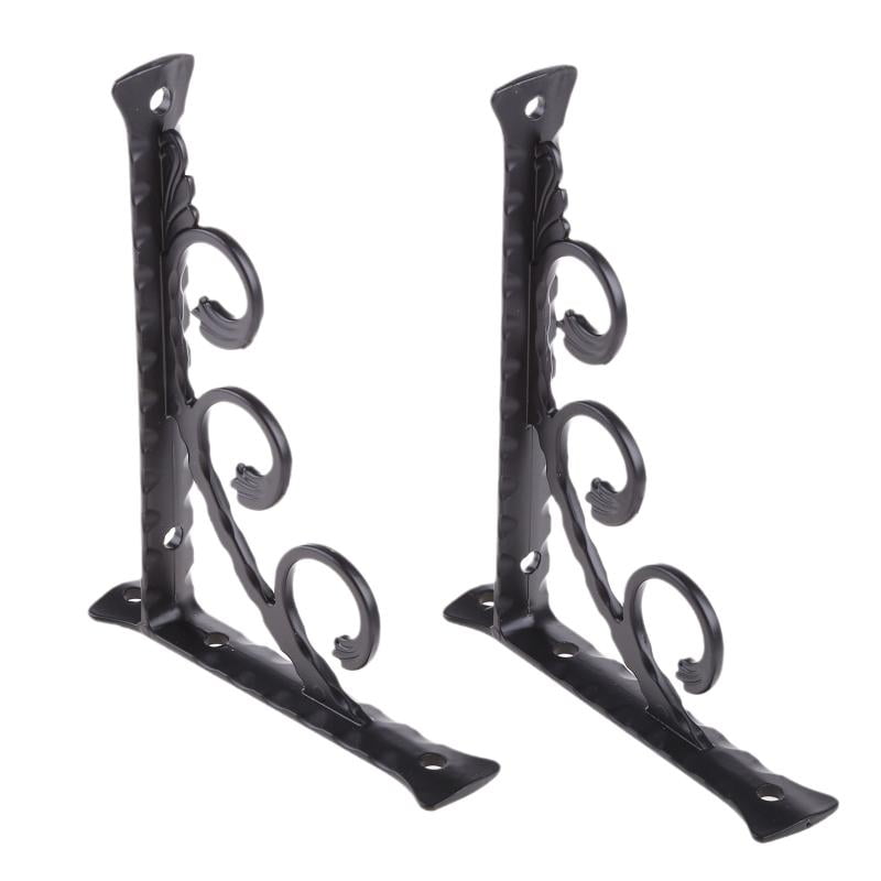 Tizuqe 1 Pair Triangular Shape Shelf Bracket Strong Metal Reinforced ...