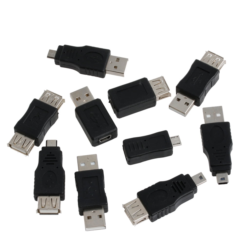 Tizuqe 10 Pieces Universal OTG Adapter Plug 5 Pin F/for M Mini Changer ...