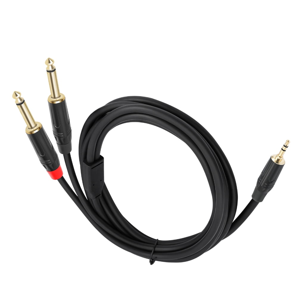Tizuqe 100/200/300cm 3.5mm to Double 6.35mm Mono Cord Y Splitter Cable ...