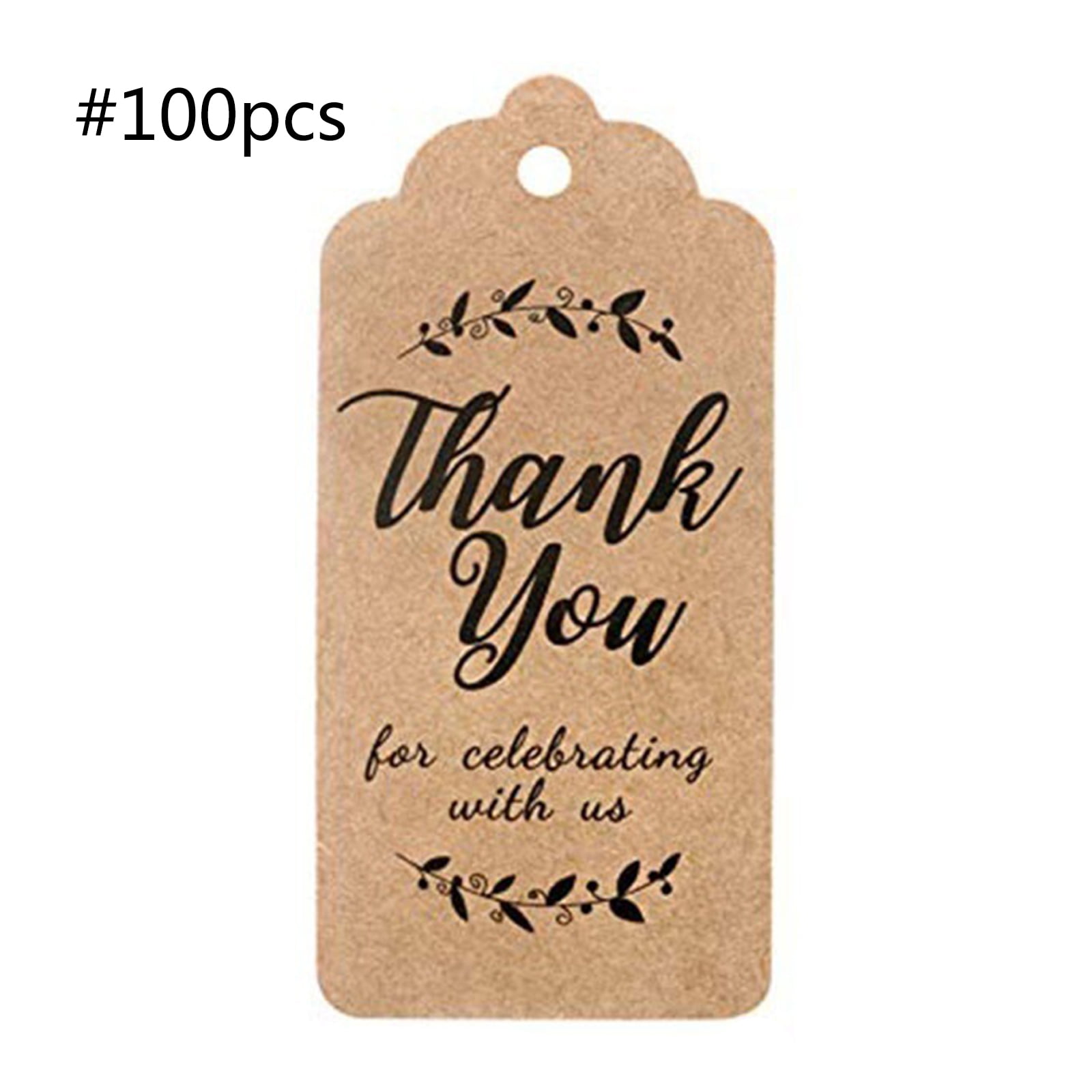 Tizuqe 100 Pcs Gift Tags Thank You Tags Gift Wrapping Tags with Free ...
