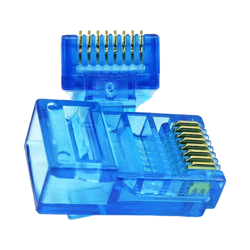 Tizuqe 100PCs RJ45 Connectors Cat5 Ethernet Plugs Pass-Through ...