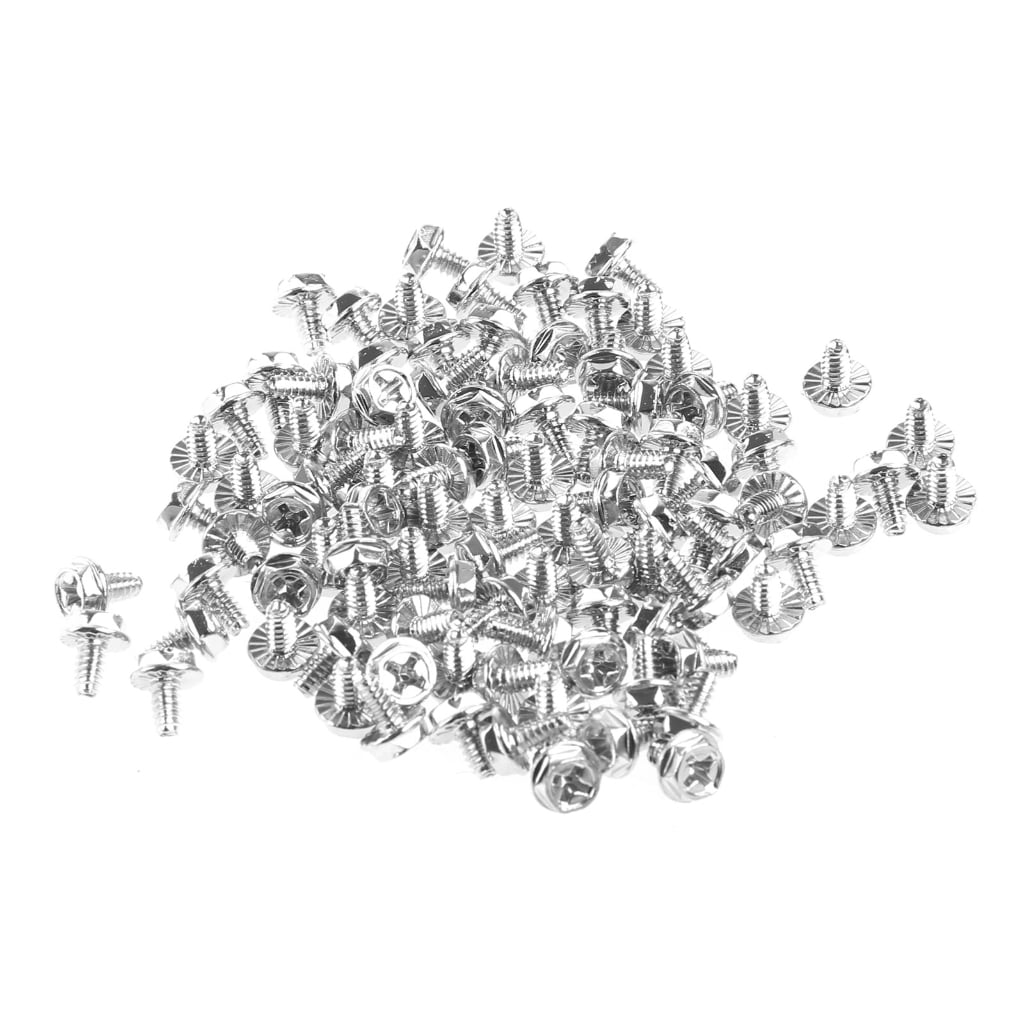 Tizuqe 100pcs Toothed Hex 6/32 Computer PC for Case Hard Drive ...