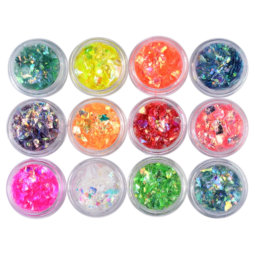 Tizuqe 12 Colors Iridescent Chunky Glitter Flake Irregular Resin Epoxy ...