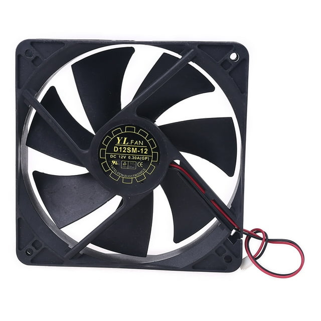 Tizuqe 12V for DC Brushless High Speed Cooling Fan 12x12x2.5cm 2Pin ...