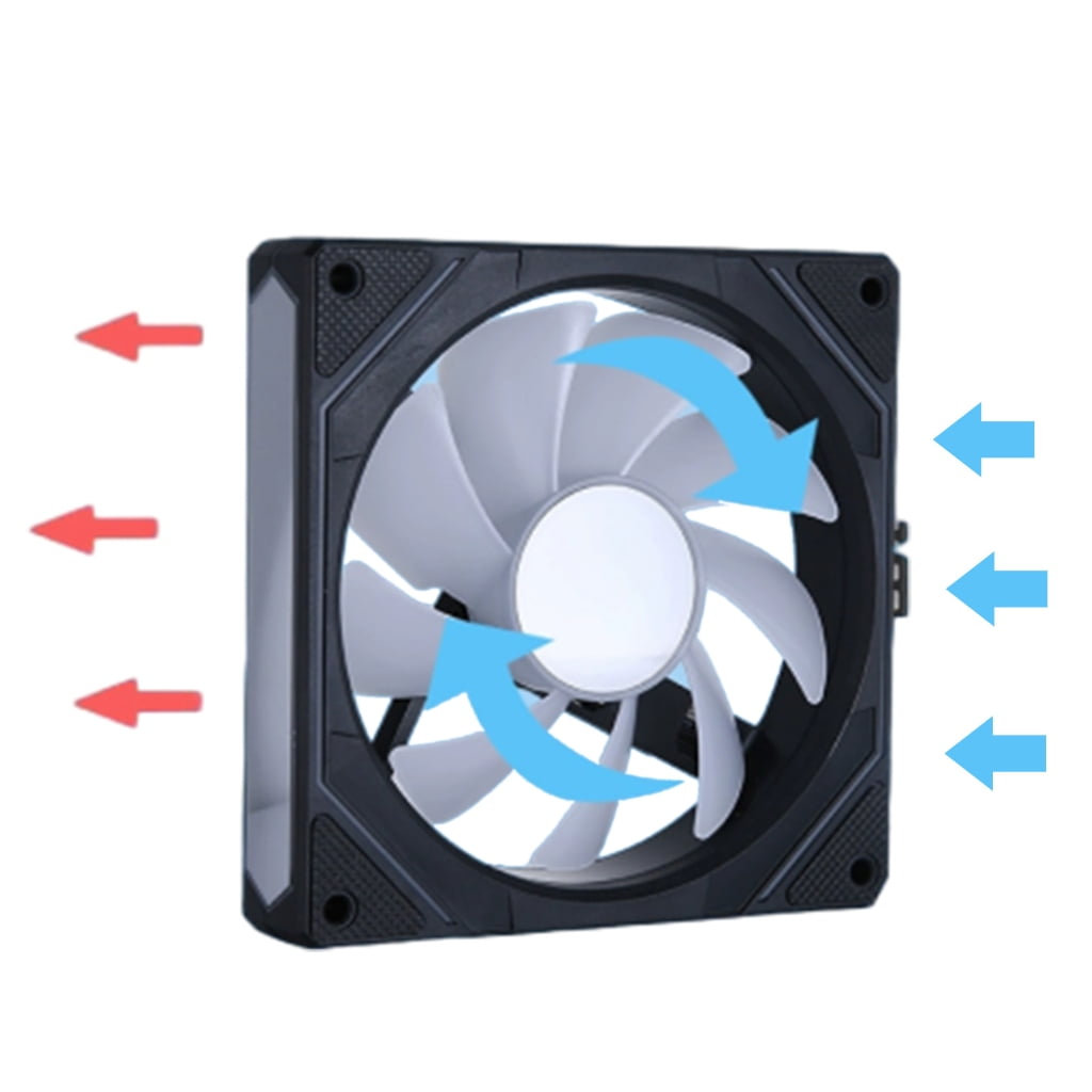 Tizuqe 12cm ARGB Computer Case Fan 765-1800RPM Airflows for PC Case ...